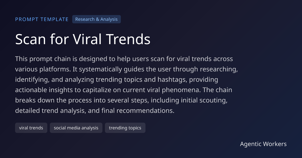 Scan for Viral Trends | Agentic Workers